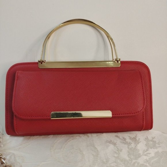 Isabelle | Bags | New Isabelle Red Vegan Leather Purse Wallet Crossbody ...